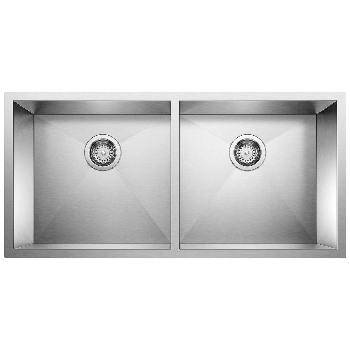 BLANCO Precision 37" Zero Radius Equal Double Bowl Kitchen Sink ...