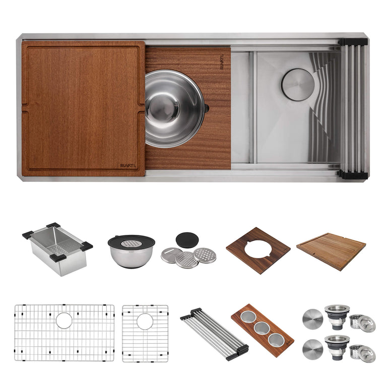 Ruvati Kitchen, Prep, Bathroom, and RV sinks. High quality stainless ...