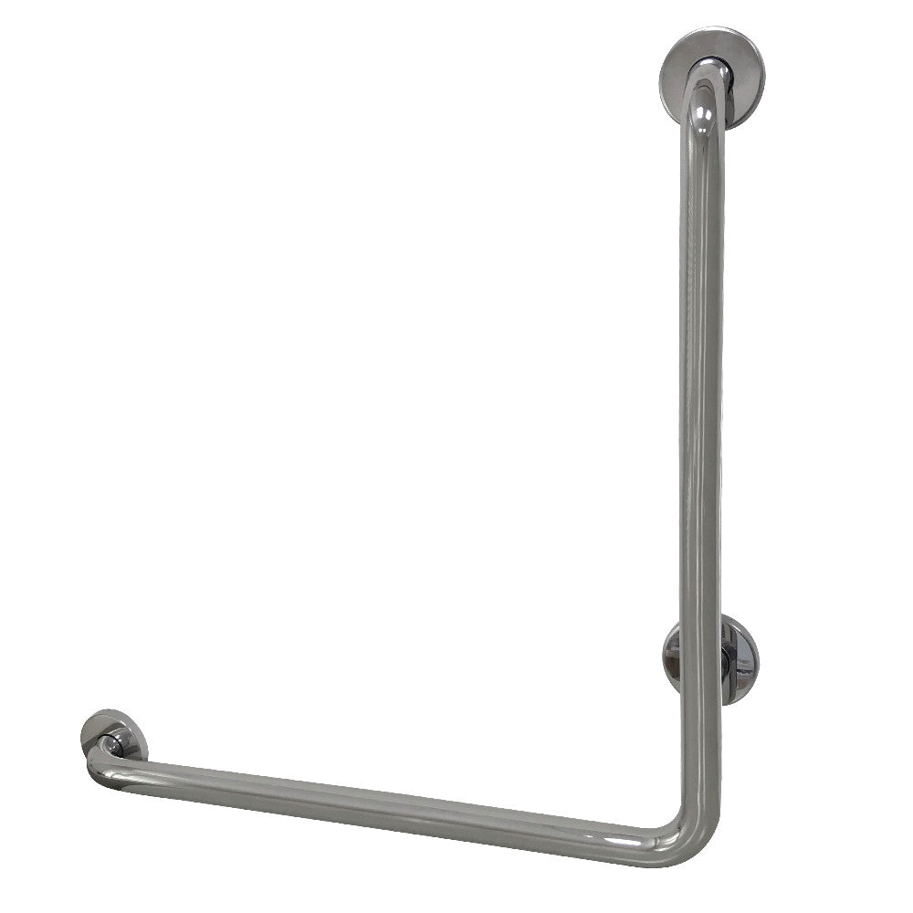 Kingston Brass 24" x 24" L-Shaped ADA Grab Bar in Polished Stainless ...