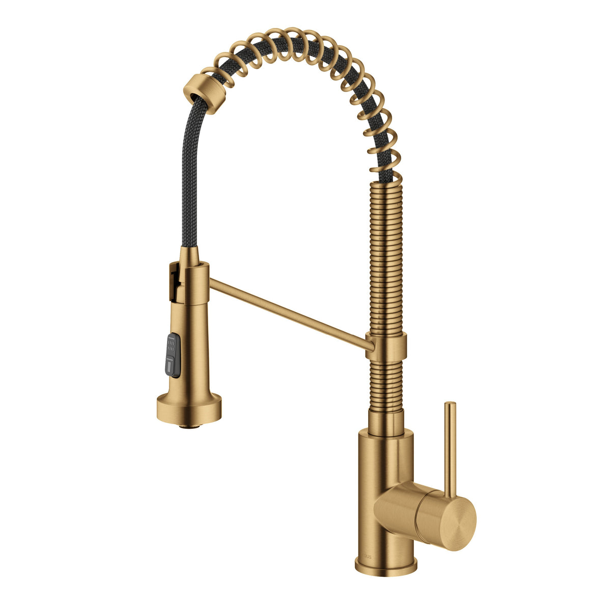 KRAUS KPF-1610 Pull Down Kitchen Faucet in Brushed Brass — DirectSinks