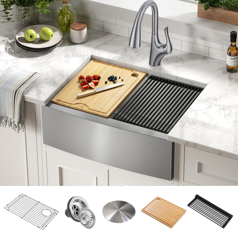 Ledge & Workstation Kitchen Sinks for Sale - Kraus & Ruvati ...