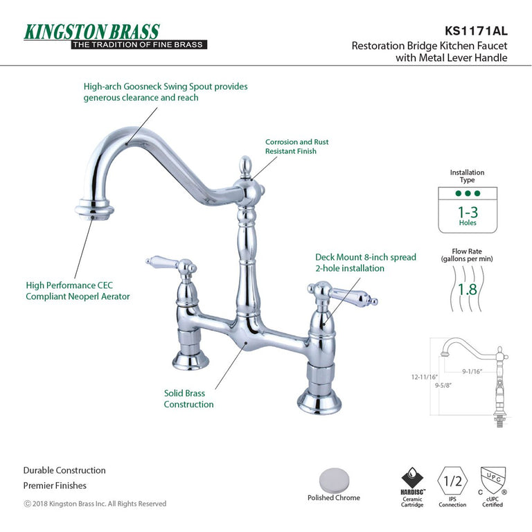 Bridge Style Kitchen Faucets for Sale - Lenova & Kraus Bridge Faucets ...