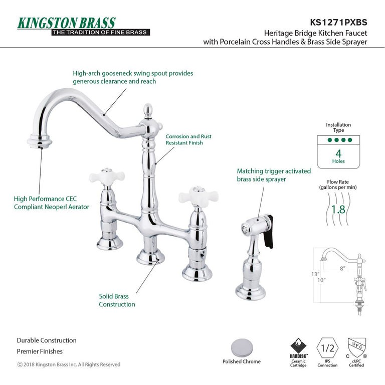 Bridge Style Kitchen Faucets for Sale - Lenova & Kraus Bridge Faucets ...