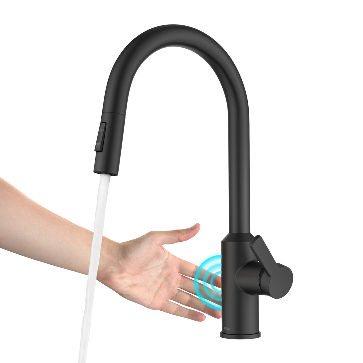 KRAUS Oletto Touchless Kitchen Faucet in Matte Black — DirectSinks